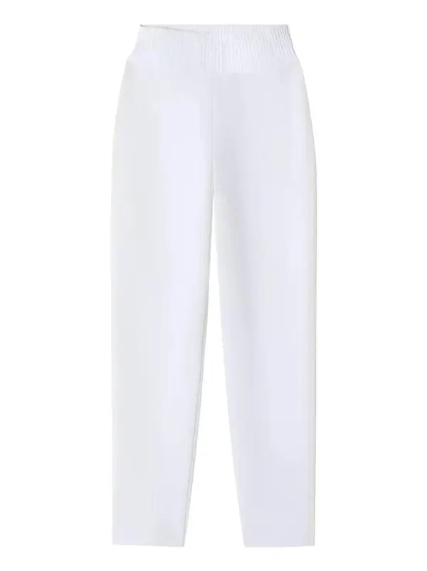 LANVIN Ribbed-waistband Trousers - White