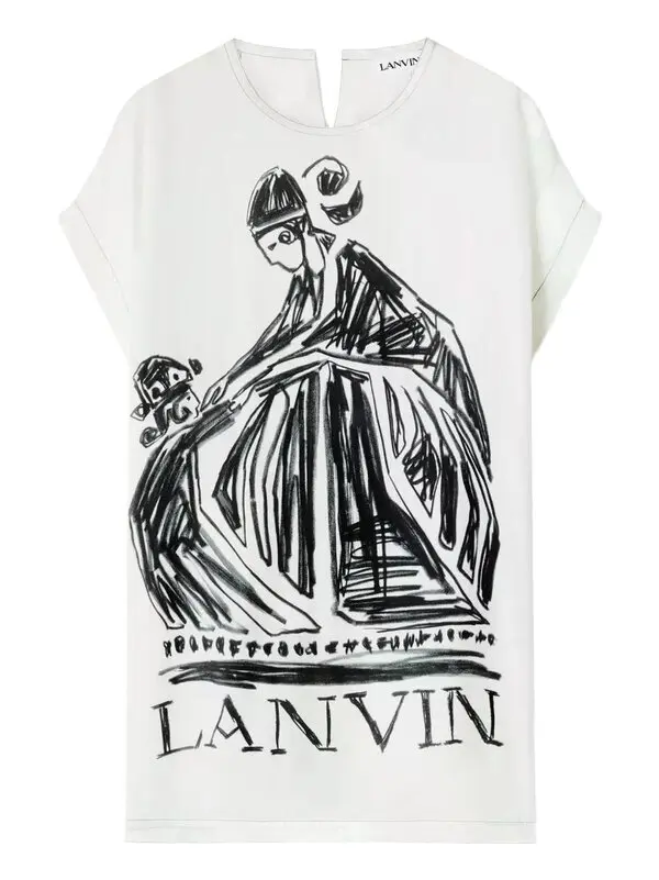 LANVIN Gaphic-print T-shirt - White