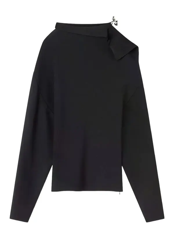 LANVIN Drape Detail Blouse - Black