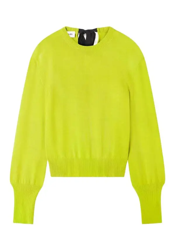 LANVIN Crew-neck Long-sleeve Sweater - Green