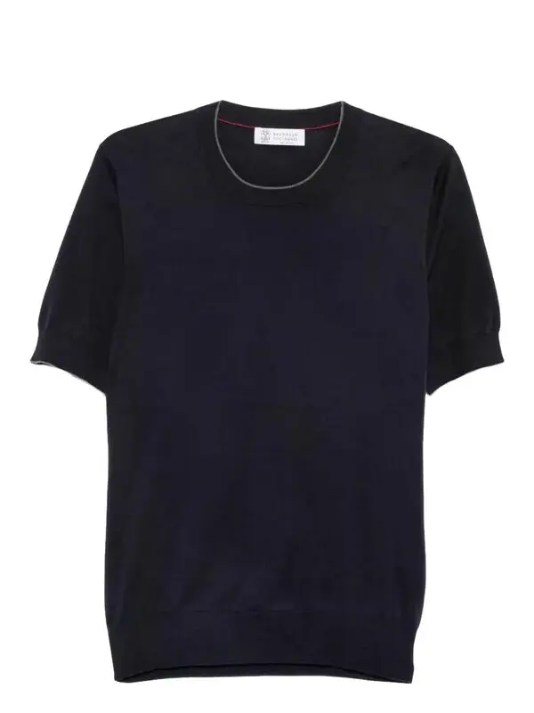 Brunello Cucinelli Knit T-shirt - Blue