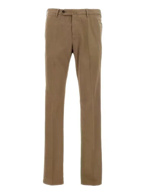 PT TORINO Stretch Gabardine Trousers - Brown