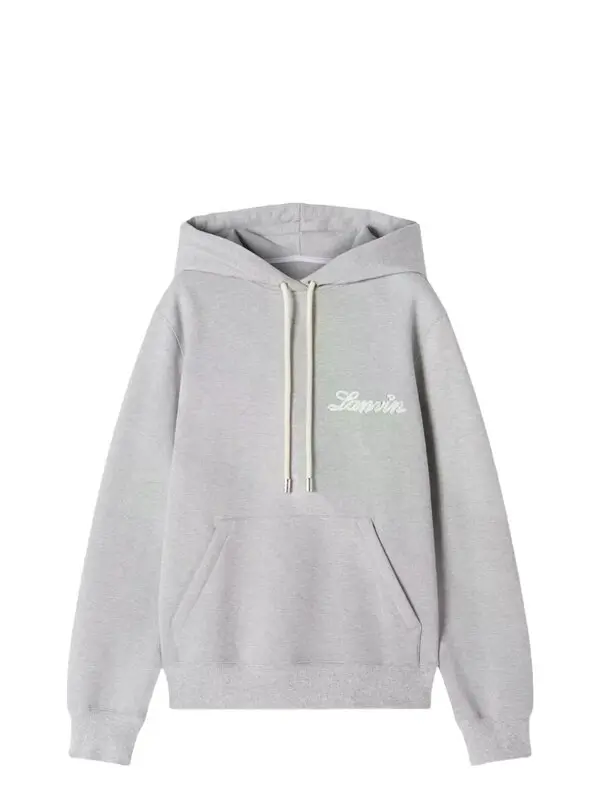 LANVIN Logo-print Hooded Sweatshirt - Grey