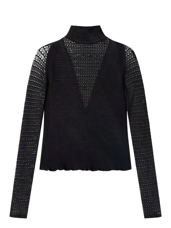 LANVIN Long-sleeved Turtleneck Sweater - Black