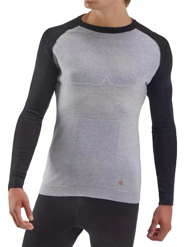 BIOMA Long-sleeved Merino-wool Base Layer - Grey