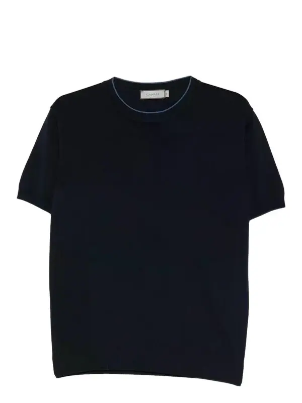 Canali Crew-neck T-shirt - Blue