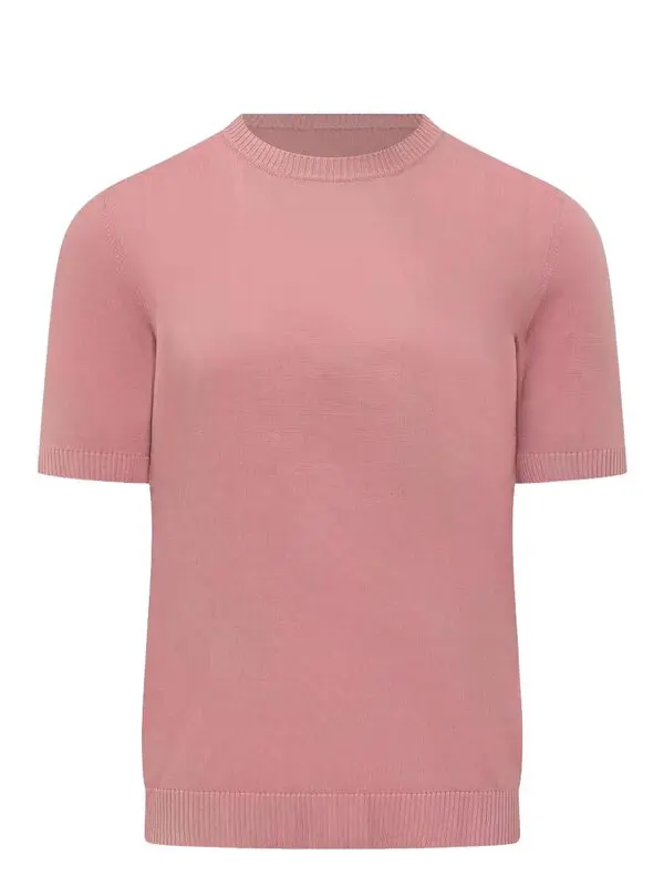 Malo Crew-neck Knitted Sweater - Pink