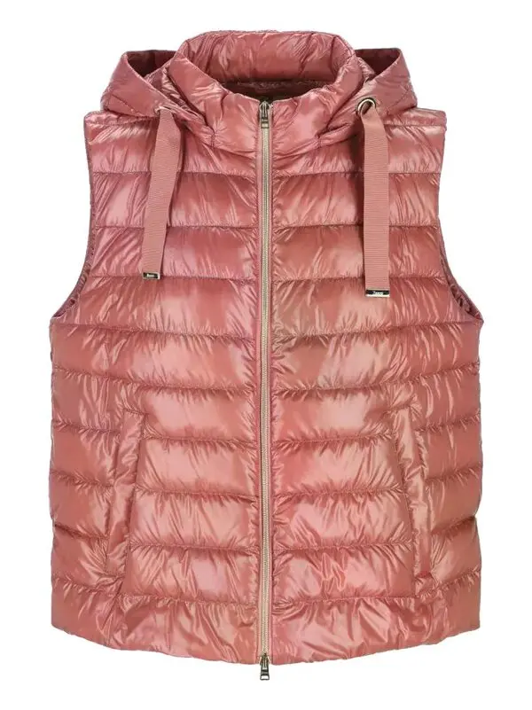 Herno Hooded Down Gilet - Pink