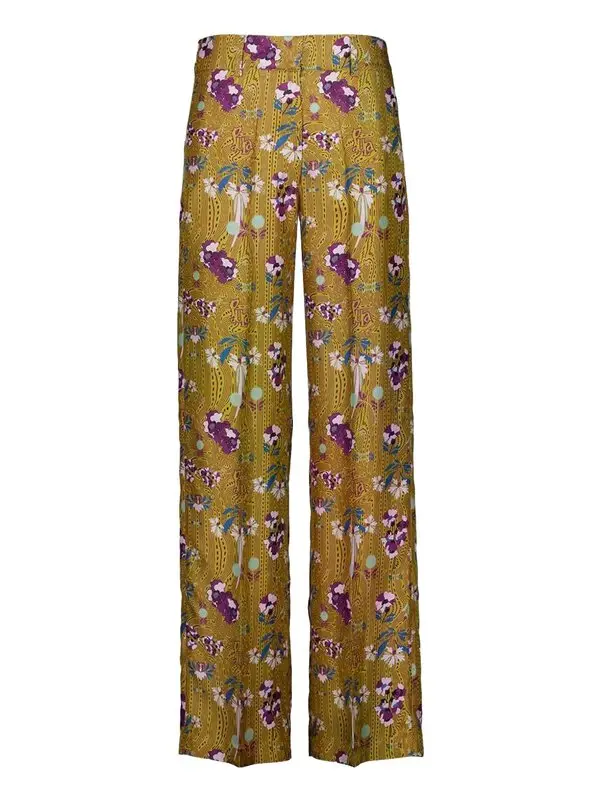 PAULA Sonia Floral-print Trousers - Brown