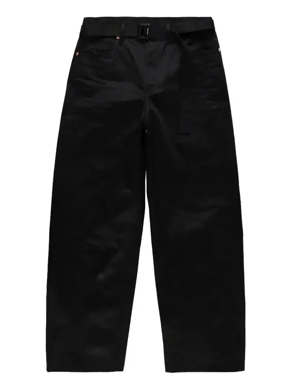 Sacai Belted Chino Trousers - Black