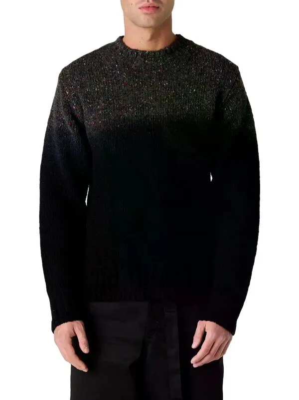 Sacai Wool Crew Neck Sweater - Black