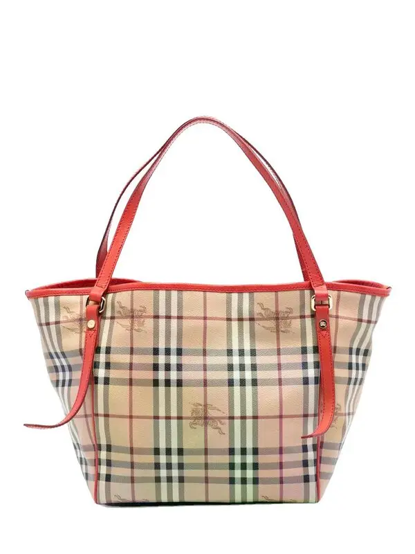 Burberry Small Haymarket Check Salisbury Tote Bag - Brown