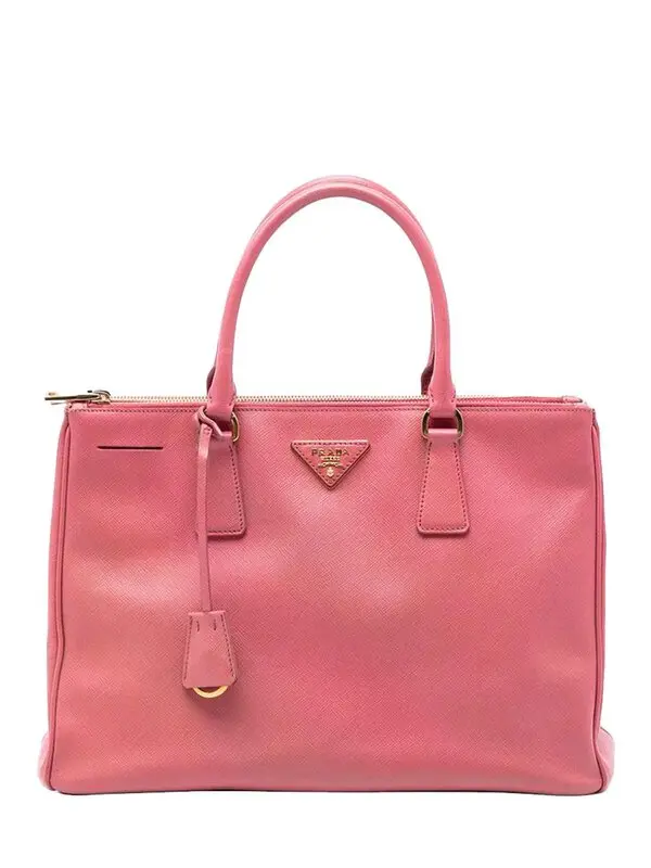 Prada Galleria Double Zip Satchel - Pink