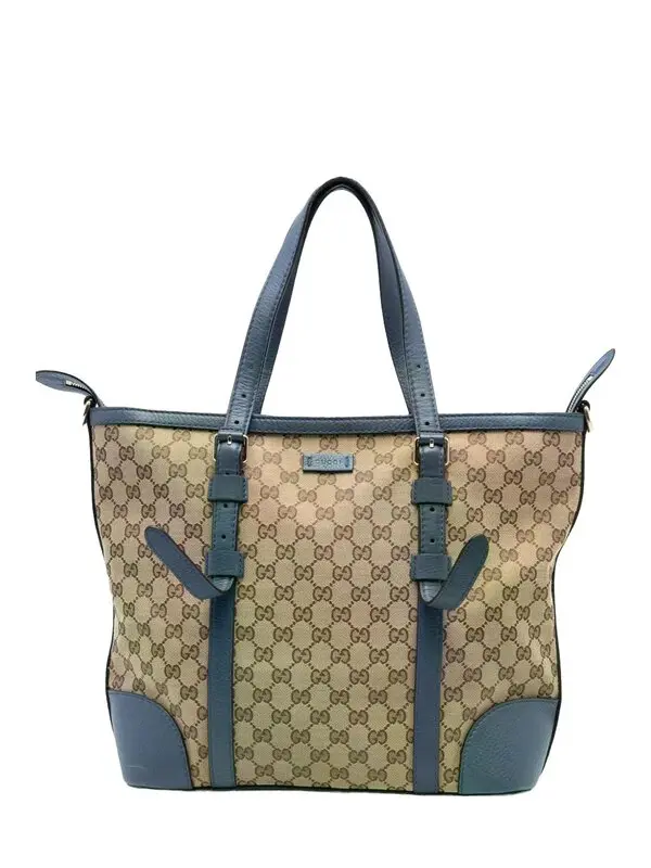 Gucci Gg Canvas Convertible Tote Satchel - Brown