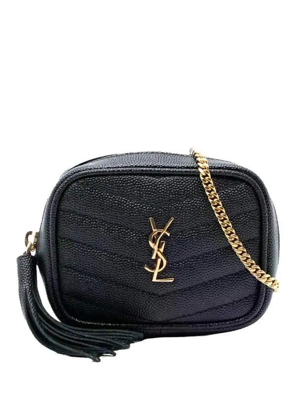 Saint Laurent Baby Matelasse Monogram Camera Bag - Black