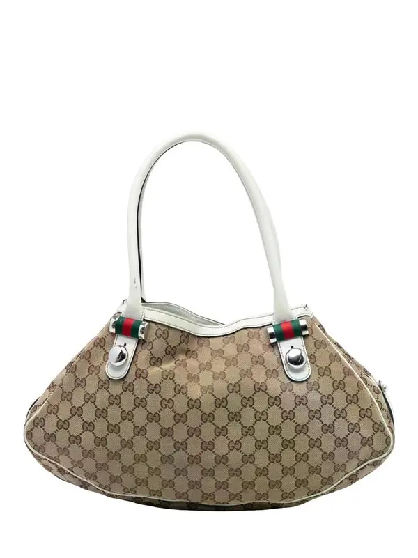 Gucci Gg Canvas Web Match Ball Tote Bag - Brown