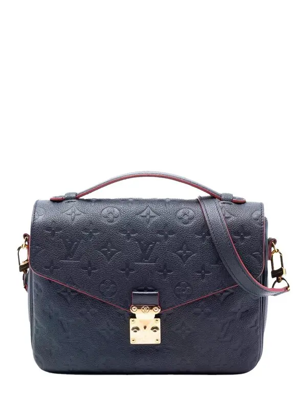 LOUIS VUITTON 2017 Monogram Empreinte Pochette Metis Satchel - Blue