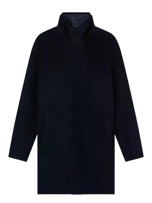 Emporio Armani High-neck Coat - Blue