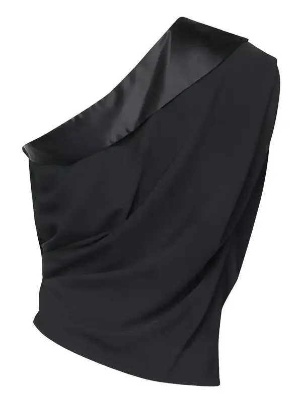 THE SEI One-shoulder Blouse - Black