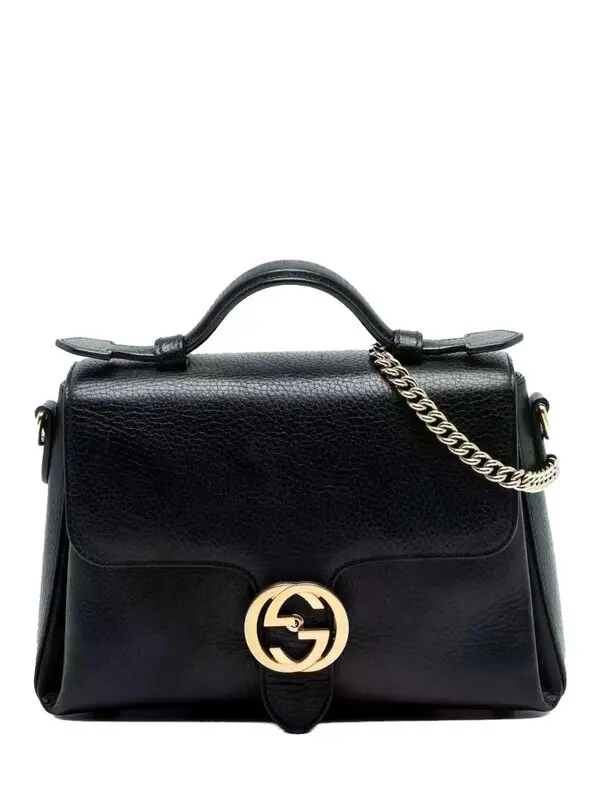 Gucci Interlocking G Satchel - Black