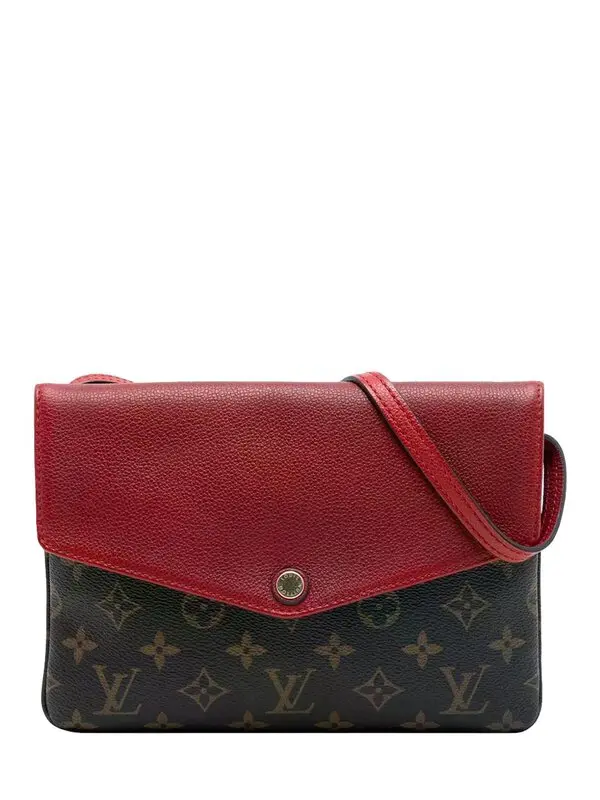LOUIS VUITTON 2015 Monogram Twice Crossbody Bag - Brown