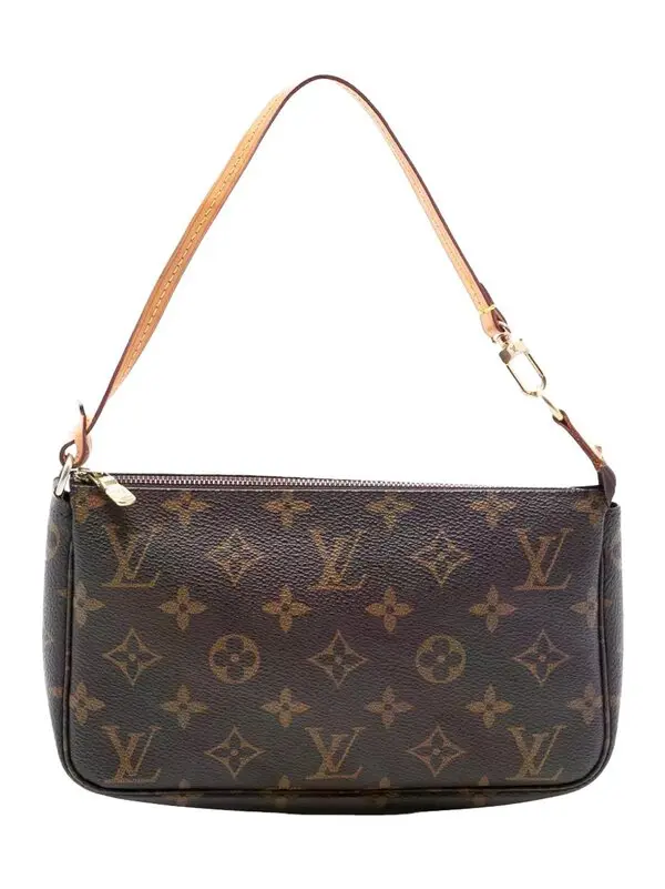LOUIS VUITTON 1998 Monogram Pochette Accessoires Shoulder Bag - Brown
