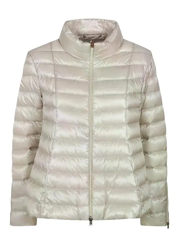 Herno Quilted Short Coat - Neutrals