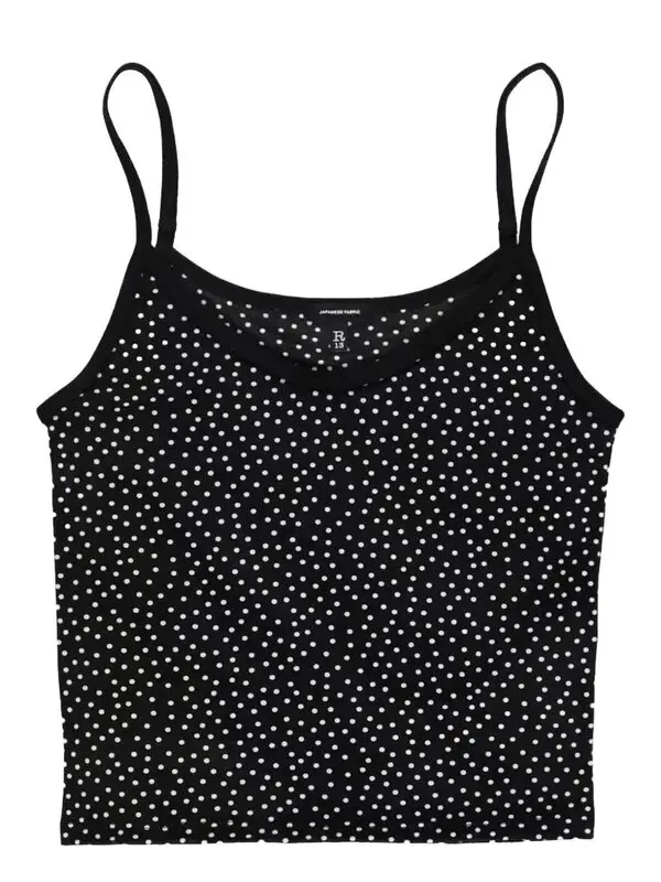R13 Polka Dot Print Top - Black
