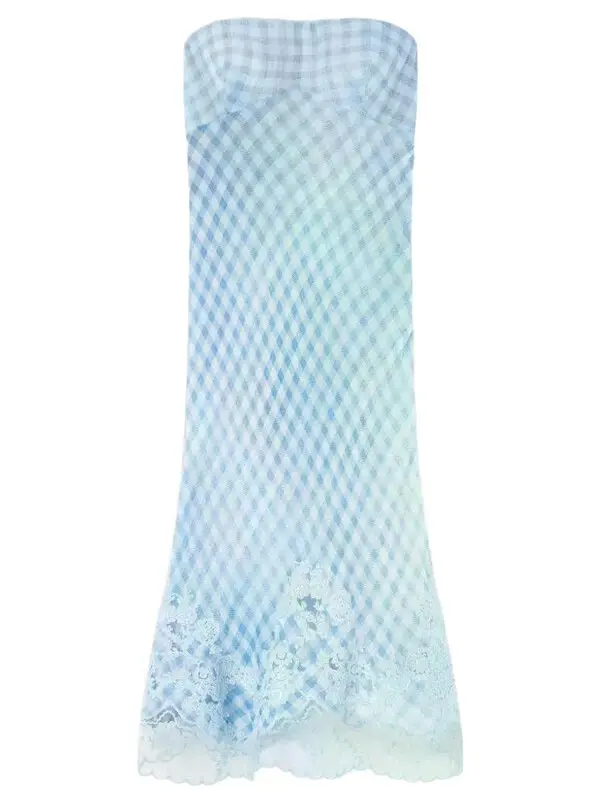Ermanno Scervino Check-pattern Midi Dress - Blue