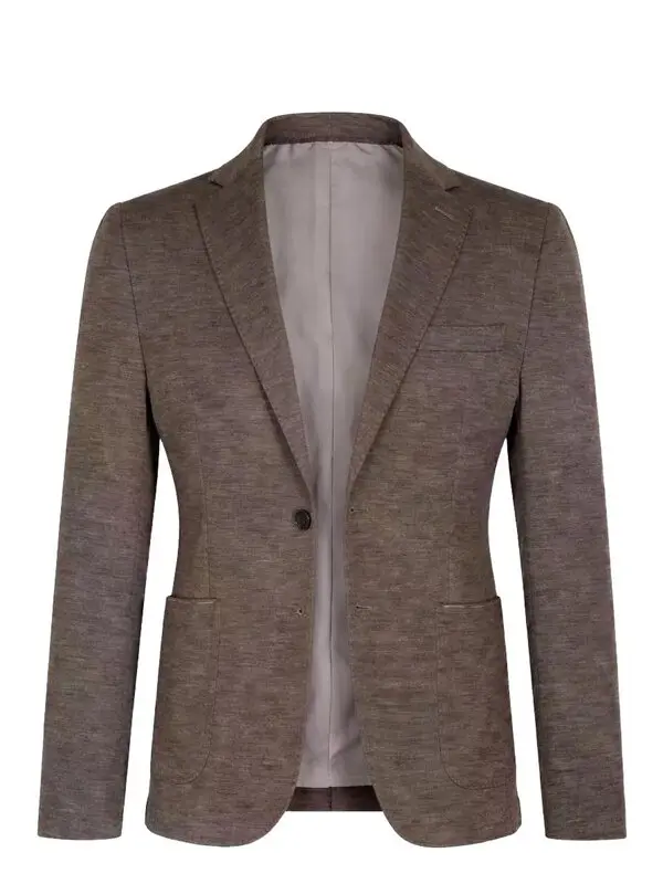 MAURIZIO BALDASSARI Long-sleeve Single-breasted Blazer - Brown