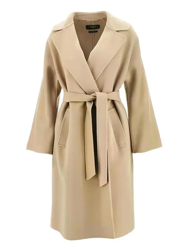 Max Mara Belted Wool Coat - Neutrals