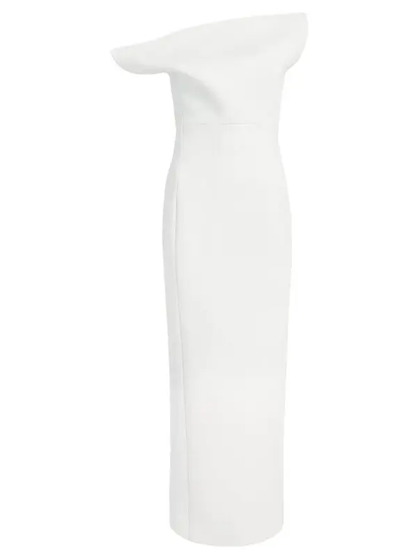 Khaite Cato Strapless Maxi Dress - White