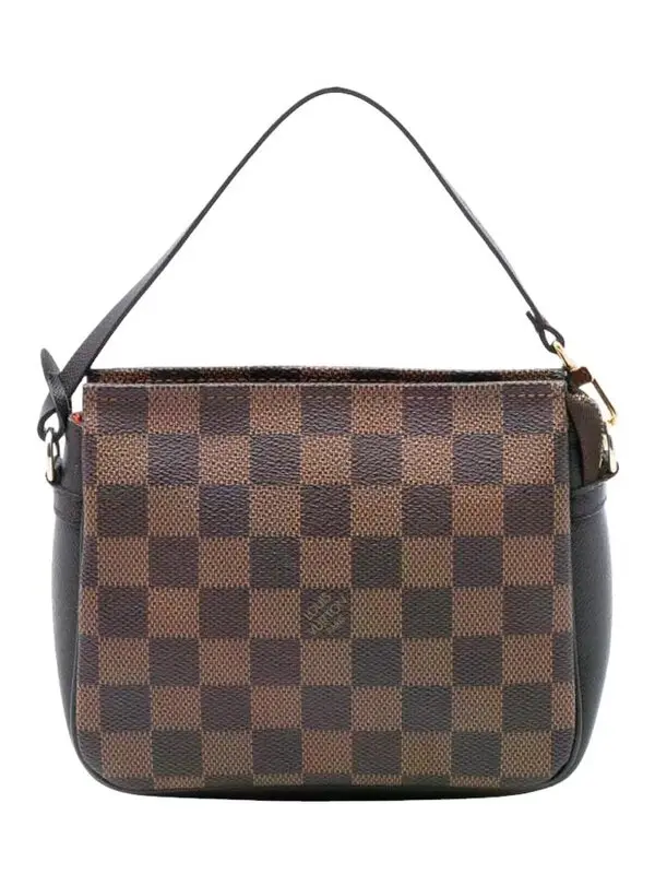 LOUIS VUITTON 1999 Damier Ebene Trousse Pochette Handbag - Brown