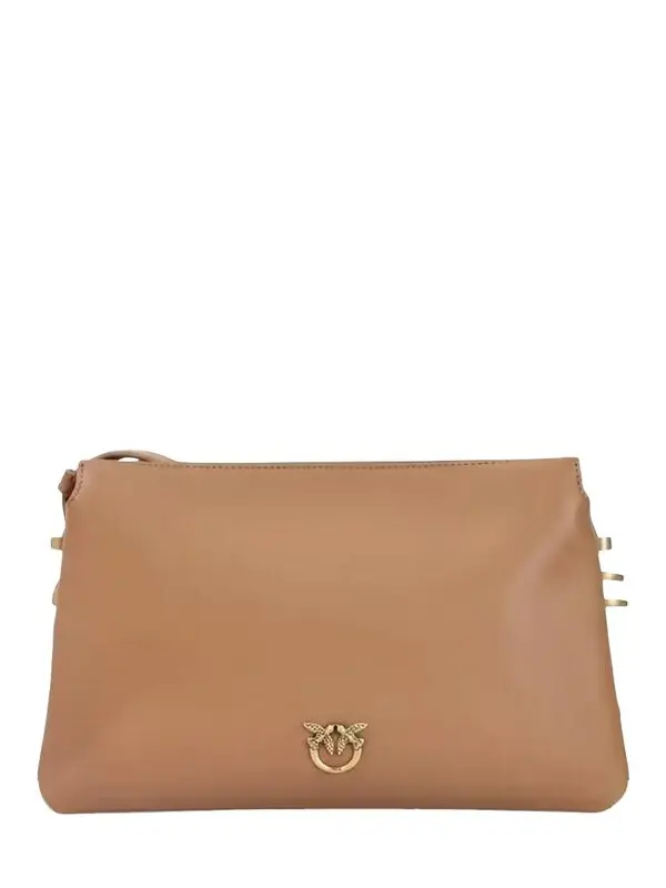 Pinko Leather Crossbody Bag - Brown
