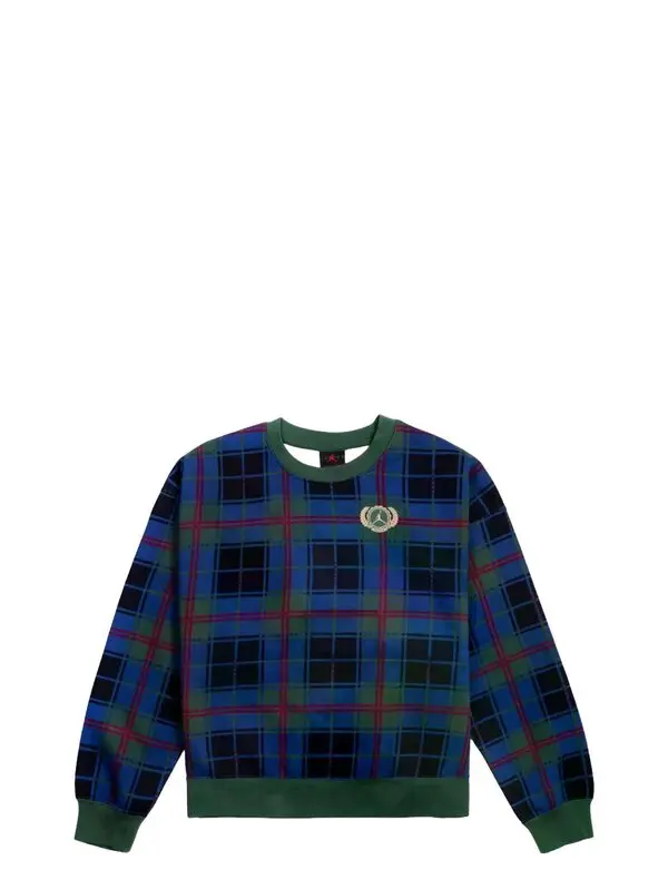 JORDAN Plaid Crewneck Sweatshirt - Blue