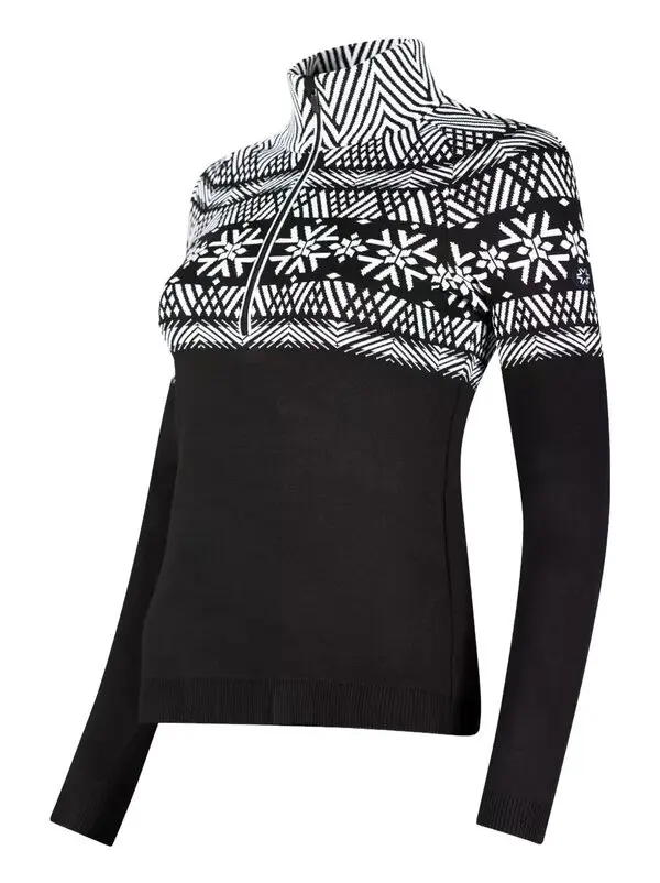 NEWLAND Geometric-design Sweater - Black
