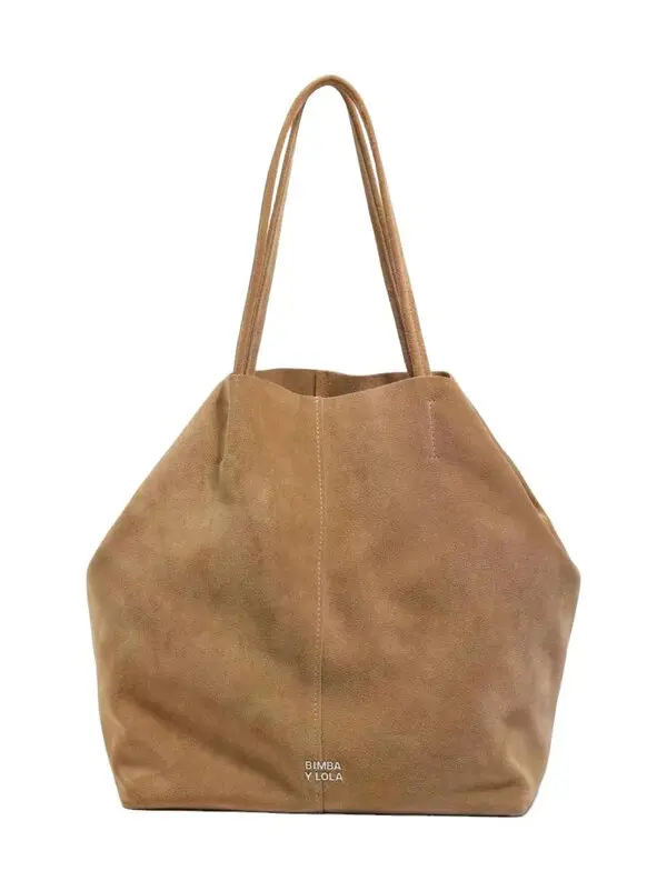 Bimba Y Lola Large Suede Tote Bag - Brown