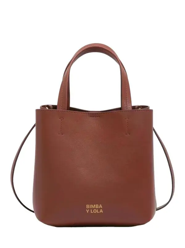 Bimba Y Lola Small Leather Tote Bag - Brown