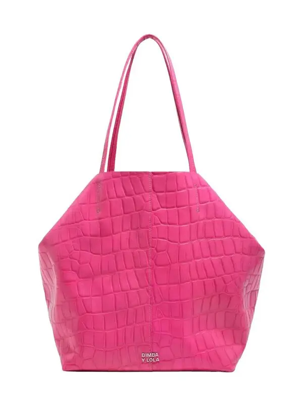 Bimba Y Lola Embossed Tote Bag - Pink