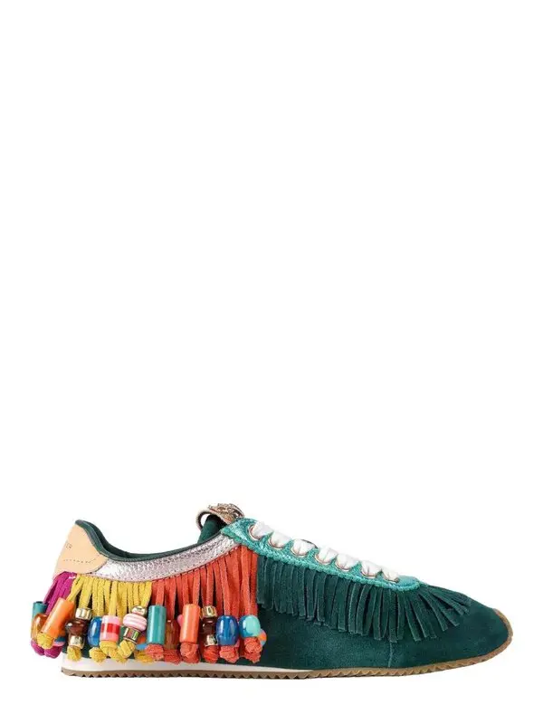Kurt Geiger Beaded Tassel Sneakers - Green