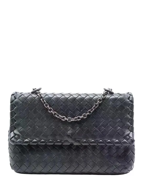 Bottega Veneta Nappa Intrecciato Olimpia Crossbody Bag - Black