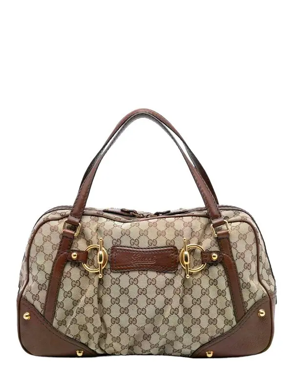 Gucci Gg Canvas Jockey Boston Bag - Brown