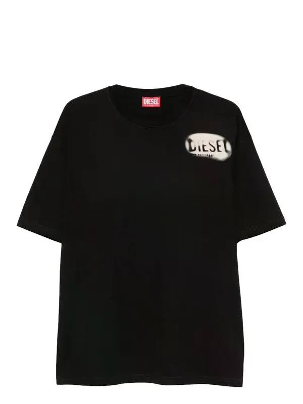 DIESEL® T-adjust-v2 Logo-detail T-shirt - Black