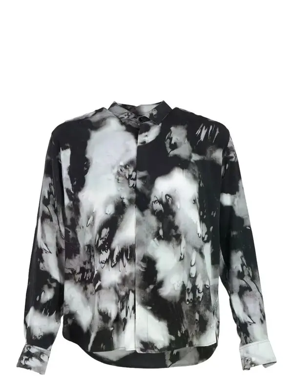 Saint Laurent Tie-dye Button-down Shirt - Black