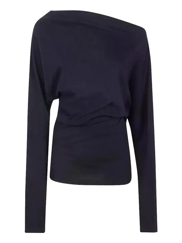 ANN DEMEULEMEESTER Asymmetric-shoulder Top - Black