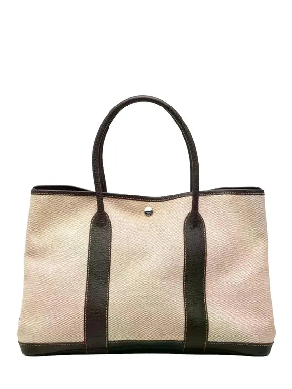Hermès 2004 Toile And Buffle Skipper Garden Party 36 Tote Bag - Brown