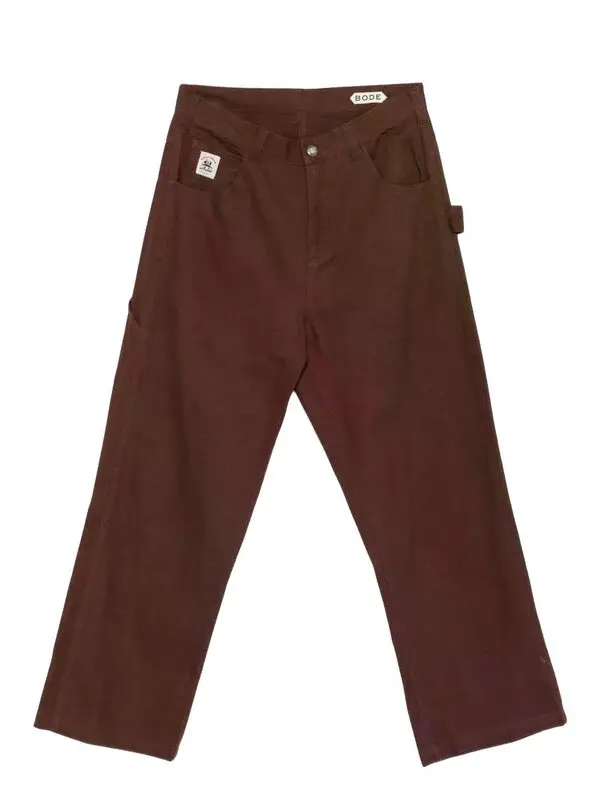 BODE Patch-detail Trousers - Brown