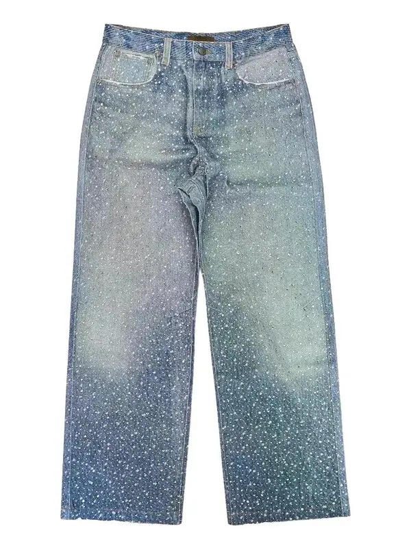 BIRTH OF ROYAL CHILD Rhinestone-embellished Jeans - Blue