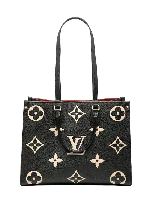 LOUIS VUITTON 2020 Bicolor Monogram Empreinte Giant Onthego Mm Satchel - Black