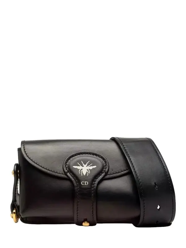 Dior 2016 Mini D Bee Saddle Bag - Black